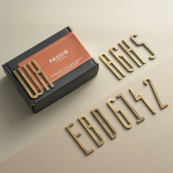 Solid Brass Lettering | Bronze 7cm - Passio Interiors