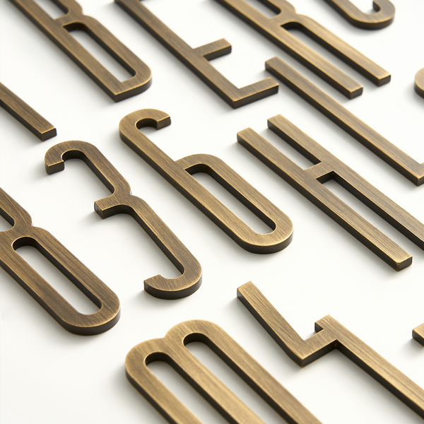 Solid Brass Lettering | Bronze 7cm - Passio Interiors