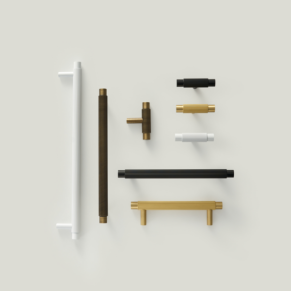 Alto Solid Brass Handle | White - Passio Interiors