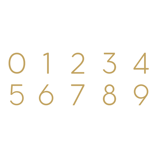 Oversized Smooth Solid Brass Floating Numbers | Gold 25cm - 40cm ...