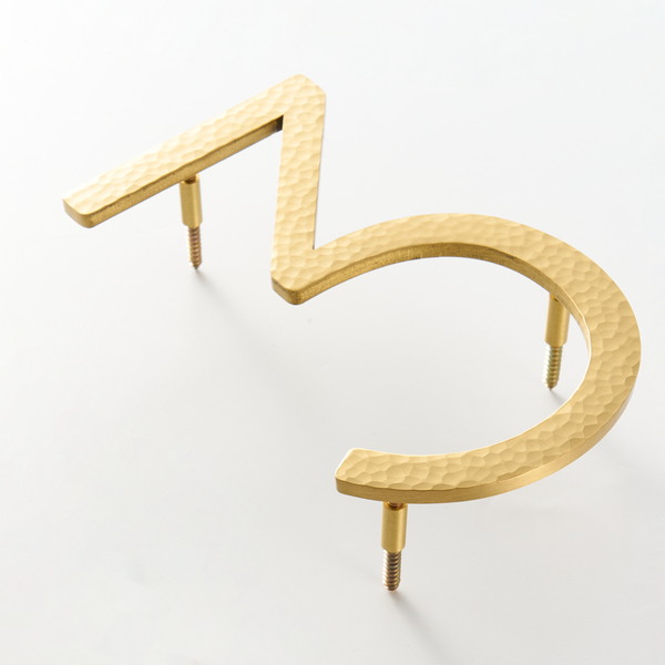 Hammered Multi Brass Numbers - Passio Interiors