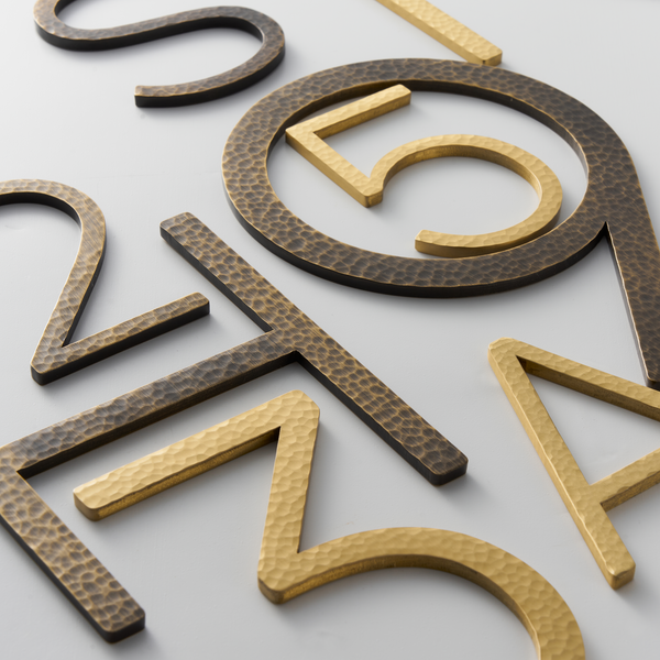 Hammered Solid Brass Floating Lettering | Bronze 10cm - 20cm - Passio ...