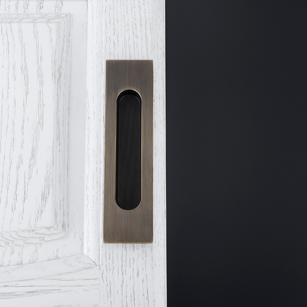 Flush Solid Brass Cavity Pull | Bronze - Passio Interiors