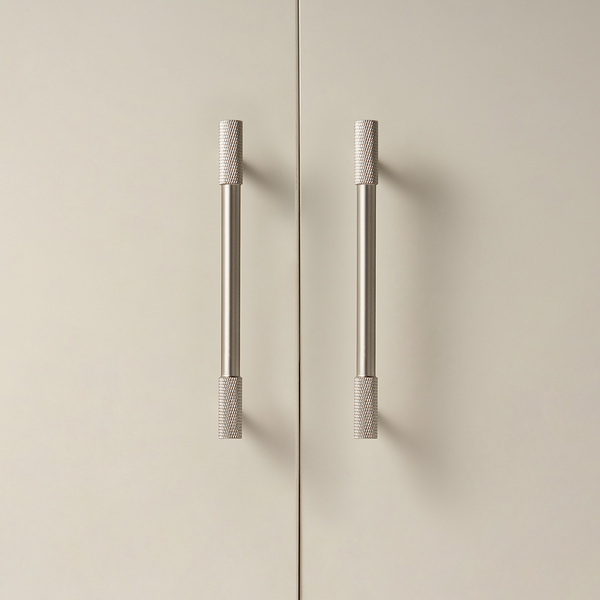 Hans Solid Brass Handle | Satin Nickel - Passio Interiors