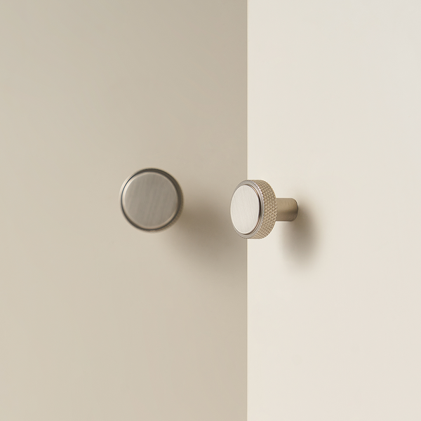 Hans Solid Brass Knob | Satin Nickel - Passio Interiors