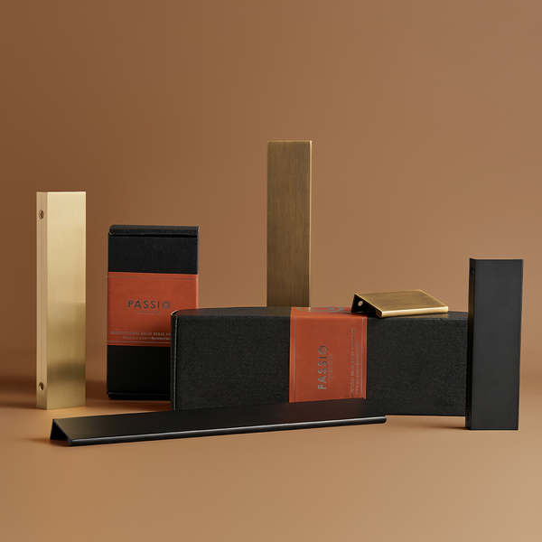 Slate Solid Brass Lip Pull | Bronze - Passio Interiors