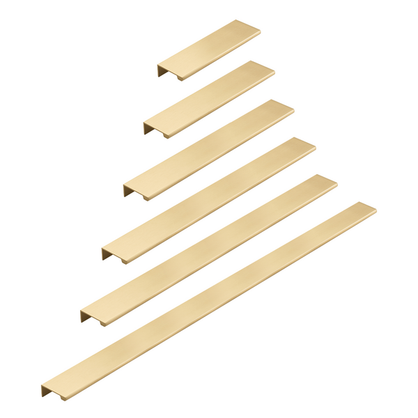 Slate Solid Brass Lip Pull | Satin Brass - Passio Interiors