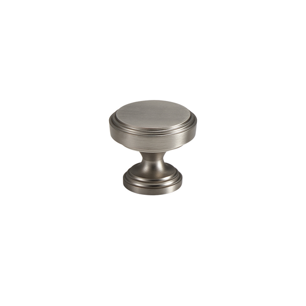 Orson Solid Brass Knob | Satin Nickel - Passio Interiors