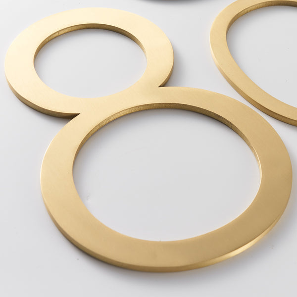 Smooth Solid Brass Numbers | Gold - Passio Interiors