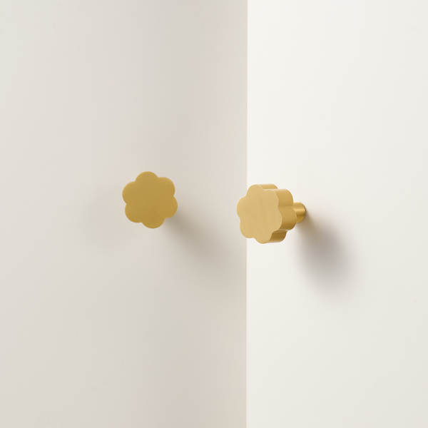 Wavey Solid Brass Hook | Satin Brass - Passio Interiors