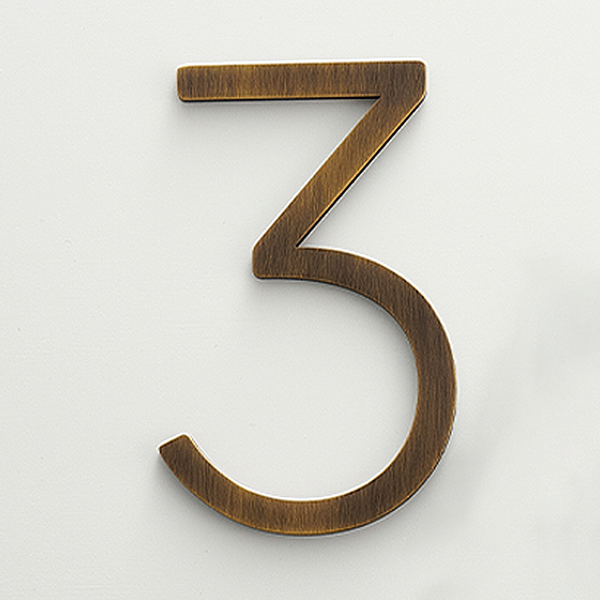 Oversized Smooth Solid Brass Floating Numbers | Bronze 25cm - 40cm ...