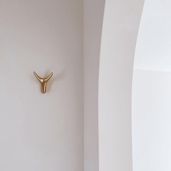 Deer Shaped Hook | Satin Brass (Set of 3) - Passio Interiors