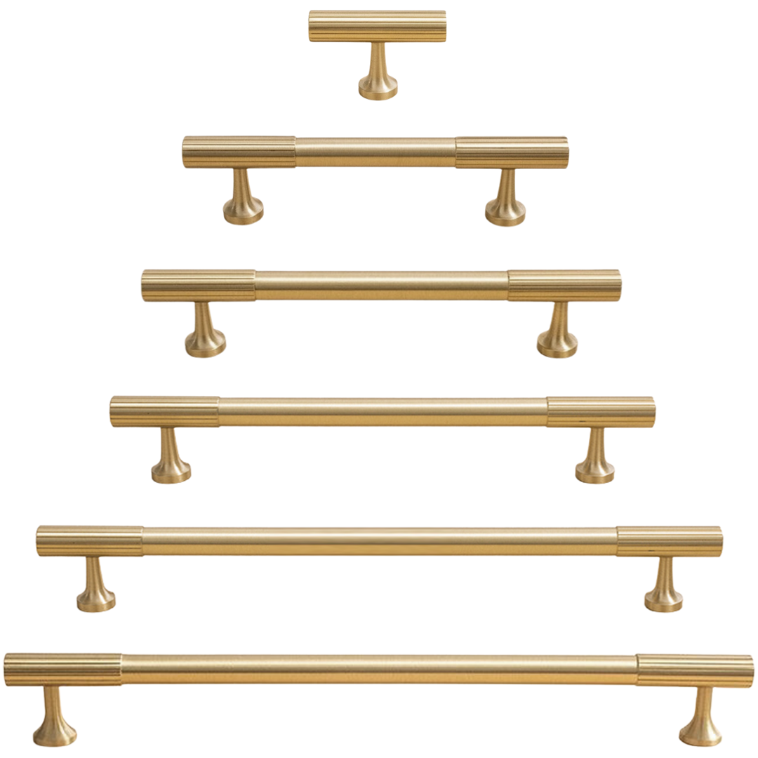 Solid Brass Cabinet Handles | Brass Cupboard Handles - Passio Interiors
